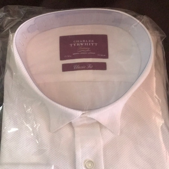 Charles Tyrwhitt | Shirts | Classic Fit Luxury Marcella Bib Front White ...